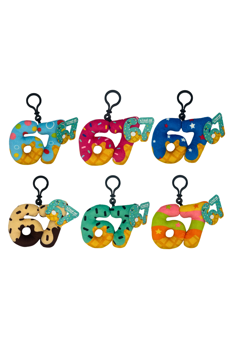 Wholesale 6-7 Clip On Plush Assortment in 12pc Counter Display | 21166-L2P